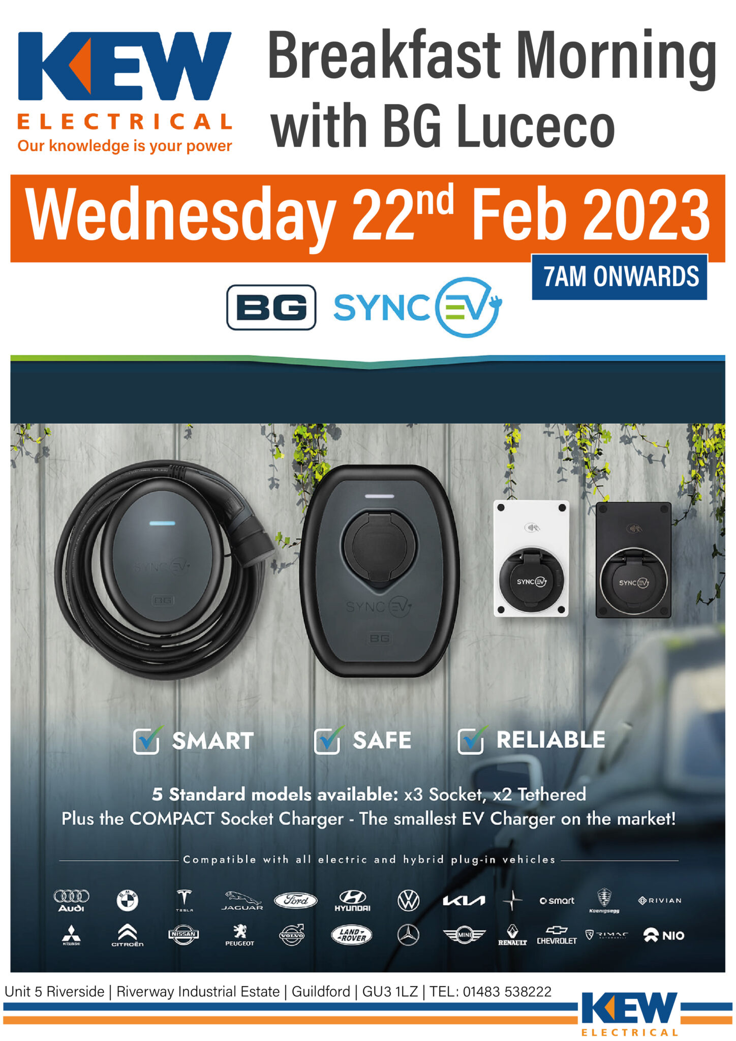 BG Luceco & Sync EV Breakfast morning – Guildford